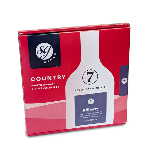 SG Wines Country 6 Bottle 7 Day Wine Kit - Bilberry