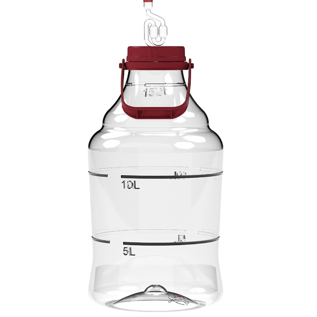 15ltr Clear PET Fermenter with 4" Cap