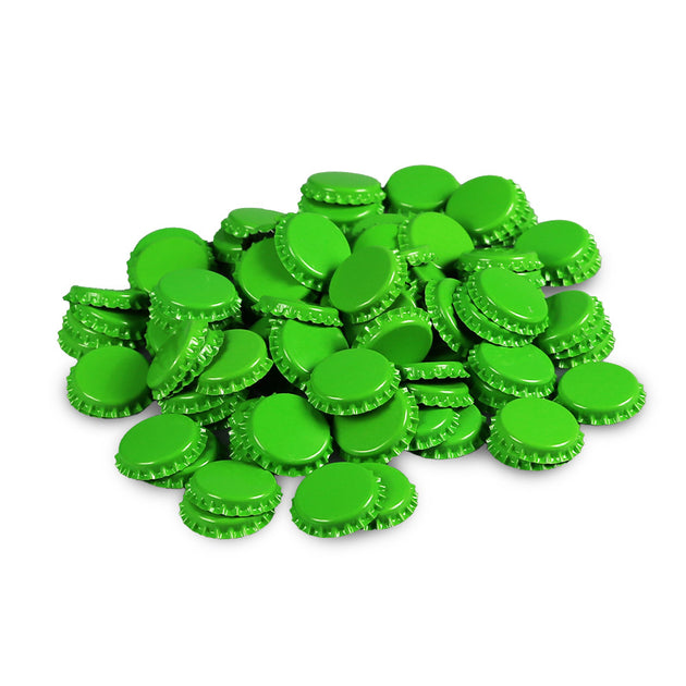 Lime Green Crown Caps (100 pack)