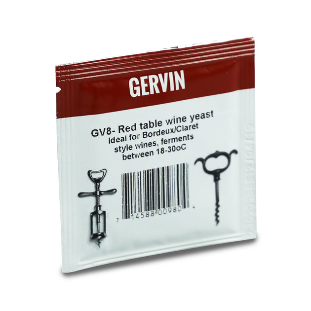 Gervin Yeast GV8 - Red (Bordeaux/Claret) Wine Yeast