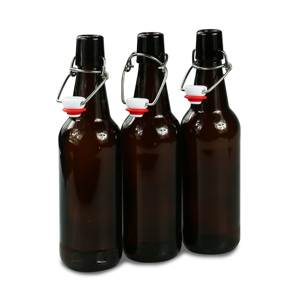 Flip top glass bottles store